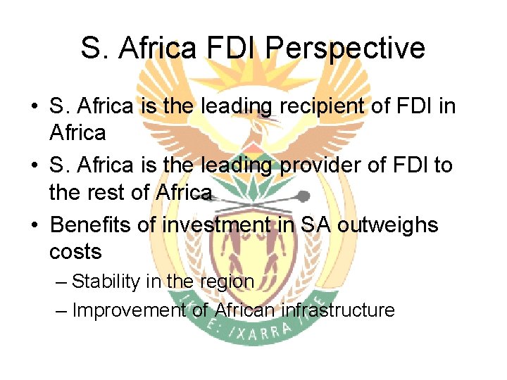 South Africa Investment Overview Analysis South Africa Introduction
