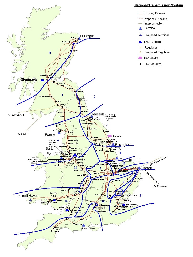 National Transmission System Existing Pipeline Proposed Pipeline ...