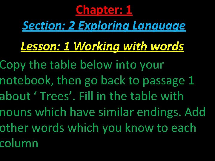 Chapter 1 Section 2 Exploring Language Lesson 1