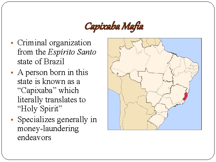 Urban Gangs Brazilian Case Study Crime in Brazil