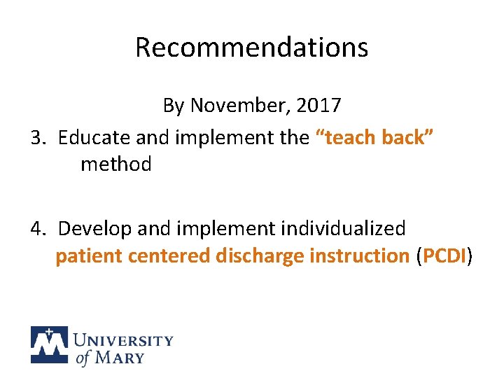 Implementing an Individualized Discharge Teaching Module at a