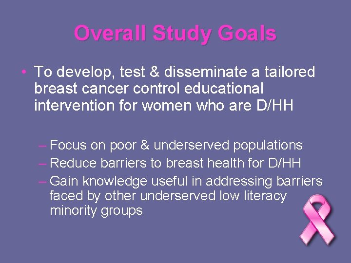 Breast Cancer and Breast Health Education and Research