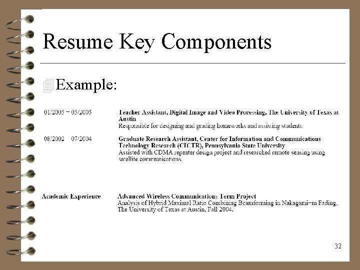 RESUME WRITING Presenting Yourself on Paper By Ali