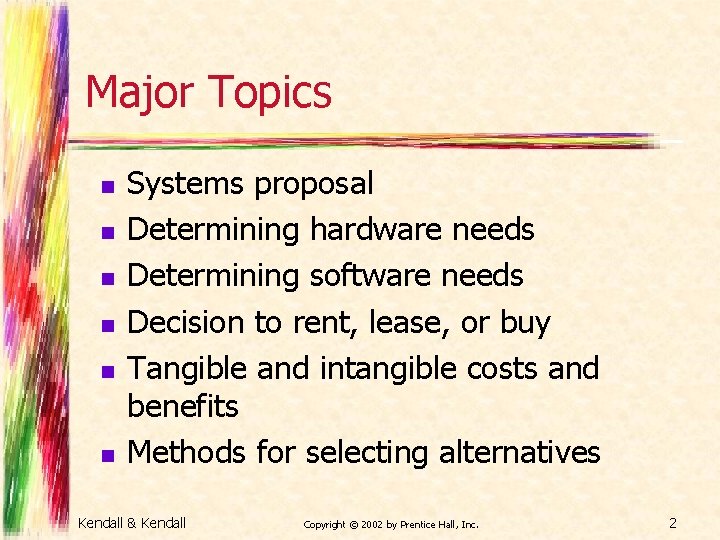 Chapter 13 Preparing The Systems Proposal Systems Analysis