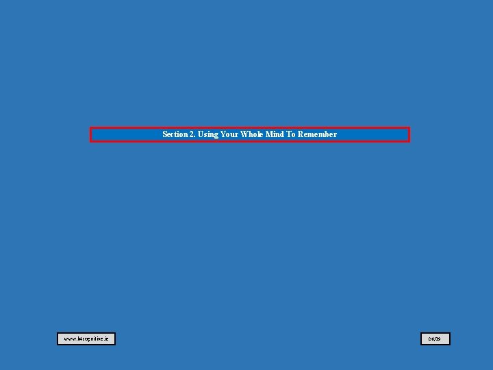 Student Working Memory Assessment and Learning Programme Module