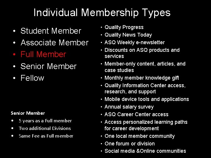 Continuous Improvement A Way of Life ASQUCFs 2