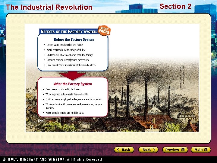 The Industrial Revolution Section 2 Factories and Workers