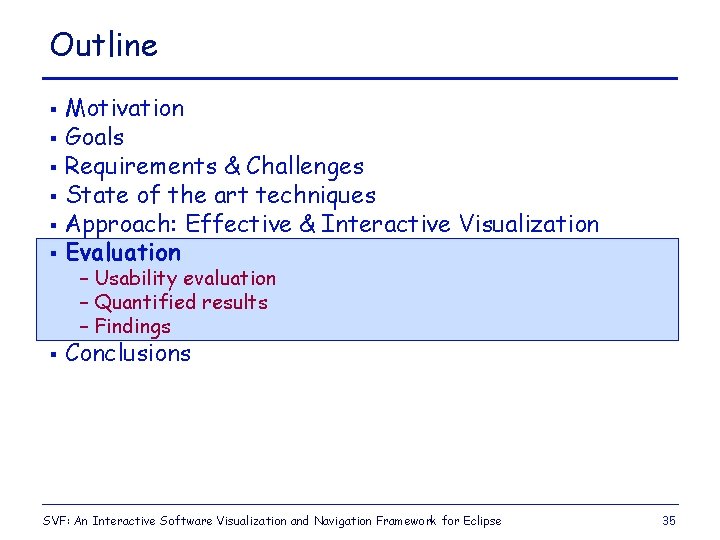 SVF An Interactive Software Visualization Framework for Eclipse