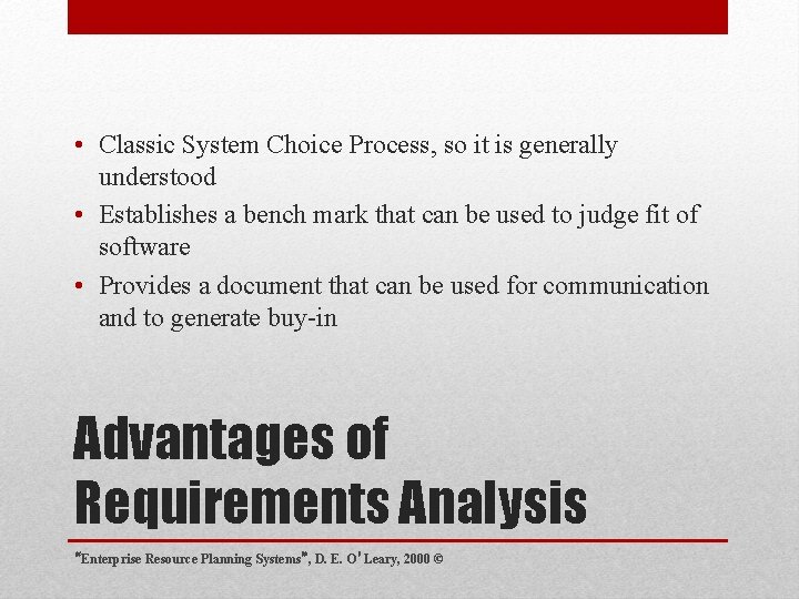 Deciding to Go ERP Enterprise Resource Planning Systems