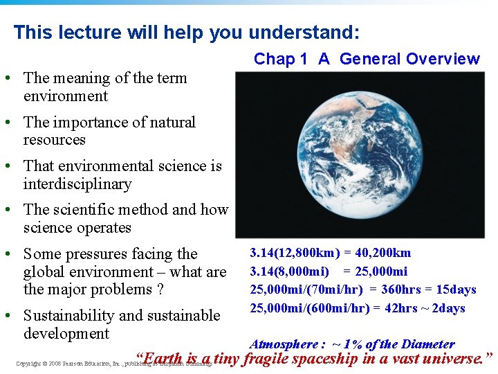Part 1 Foundations of Environmental Science Ch 3