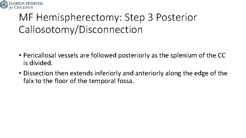 Management of Failed Hemispherectomy James E Baumgartner MD