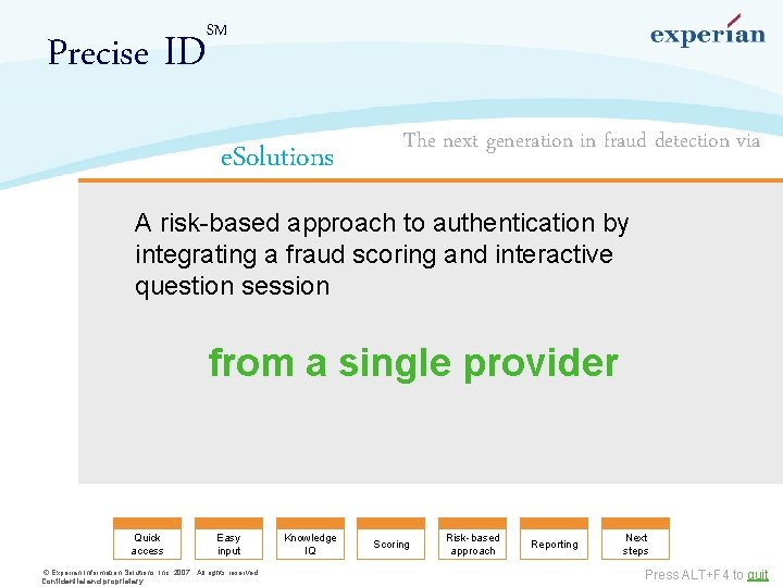 Precise ID SM e Solutions The next generation