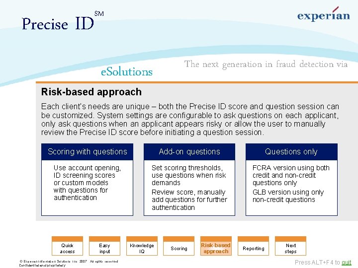 Precise ID SM e Solutions The next generation