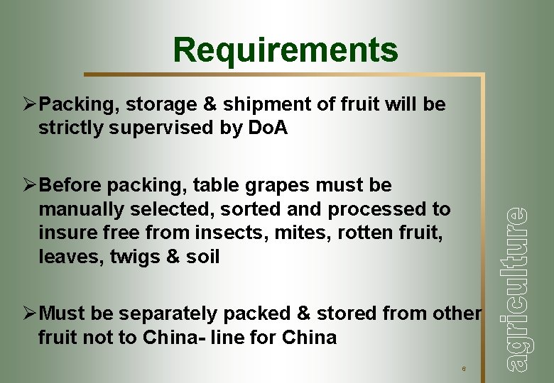 EXPORT OF TABLE GRAPES TO CHINA BY KHOMOTSO