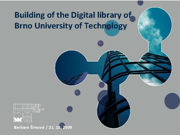 Building of the Digital library of Brno University