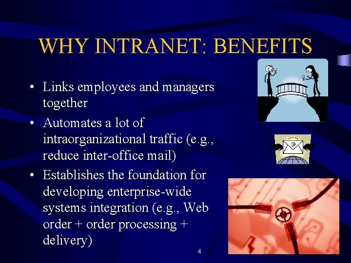 Chapter 4 Intranets and Extranets OBJECTIVES What is
