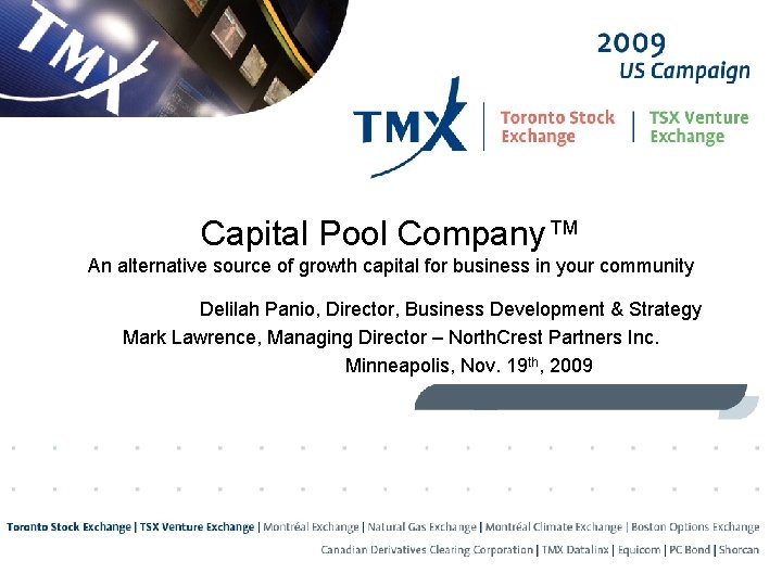 Capital Pool Company An alternative source of growth
