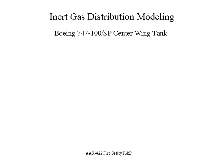 Modeling Inert Gas Distribution in Commercial Transport Aircraft
