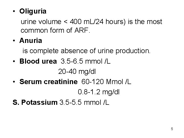 Acute Renal Failure ARF Dr Ammar Fadil Renal