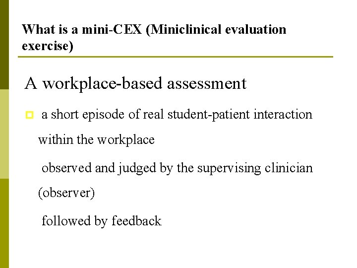 Assessment tools Mini CEX DOPS AH Mehrparvar MD