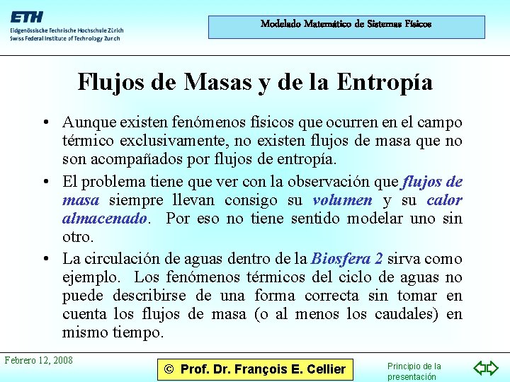 Modelado Matemtico de Sistemas Fsicos Flujos de Masas
