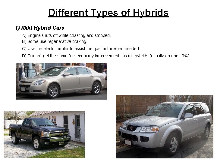 Technicalities of Hybrid Cars Different Types of Hybrids
