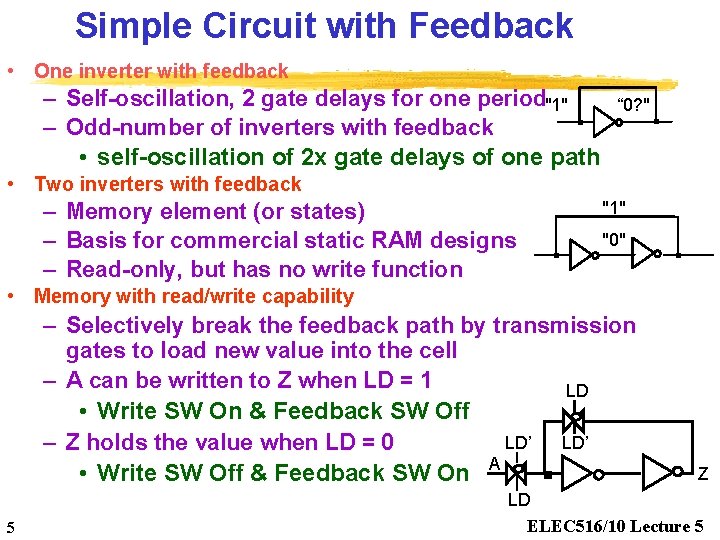 ELEC 516 VLSI System Design and Design Automation