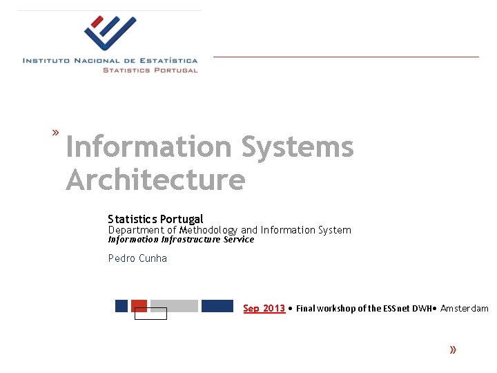 Information Systems Architecture Statistics Portugal Department of ...