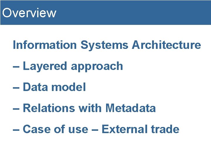 Information Systems Architecture Statistics Portugal Department of ...