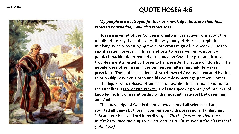 Cards 95 100 QUOTE HOSEA 4 6 My
