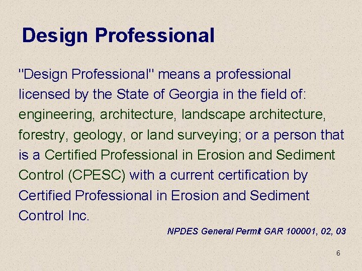 The Georgia Erosion and Sedimentation Act of 1975