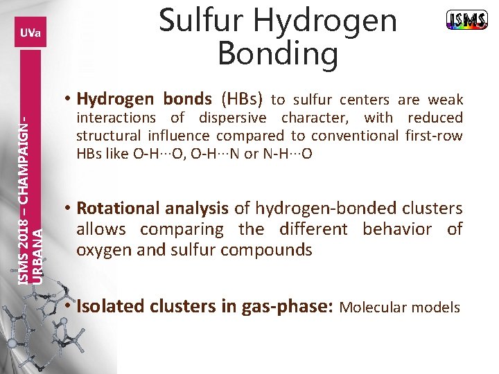ISMS 2018 CHAMPAIGNURBANA ILLINOIS SULFUR HYDROGEN BONDING A