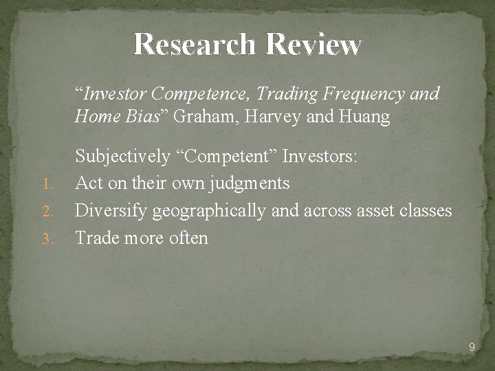 Behavioural Finance Ambiguity Aversion Bias Bias Description Bias