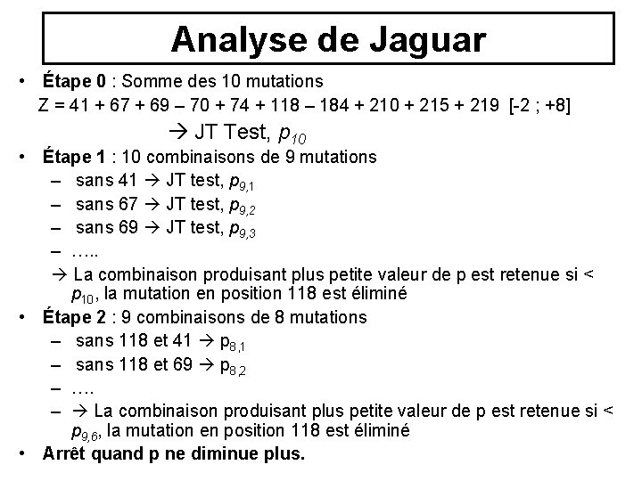 Le test de Jonckheere pour la construction dalgorithme