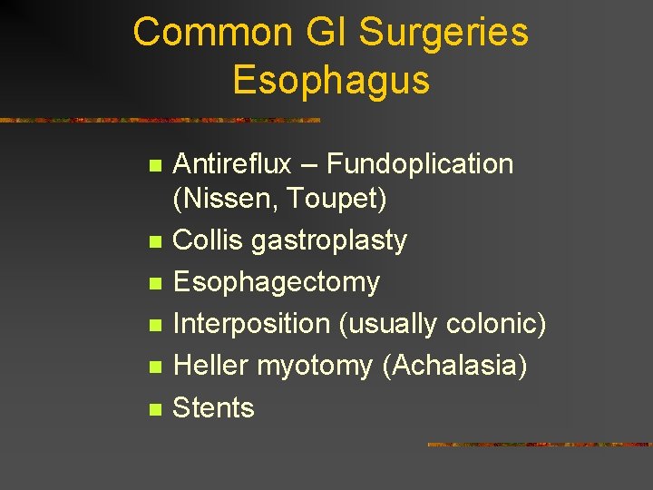 Terminology General n n n Anastamosis new connection