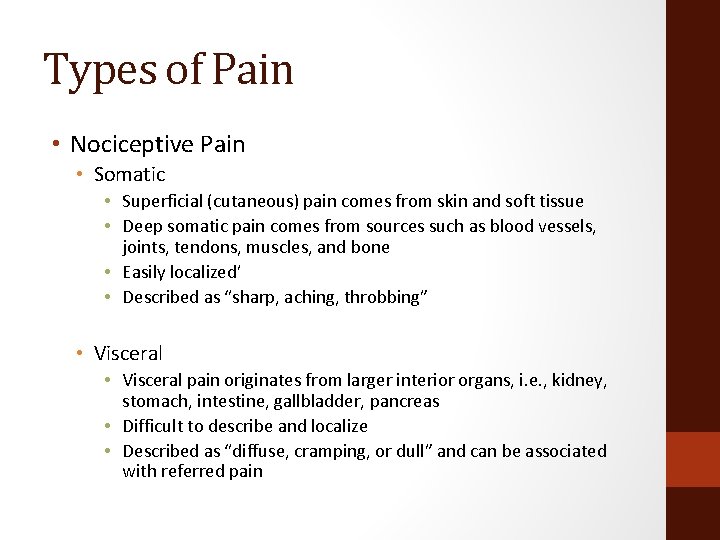 PACKER UPDATE 5 2 Pain and Pain Management