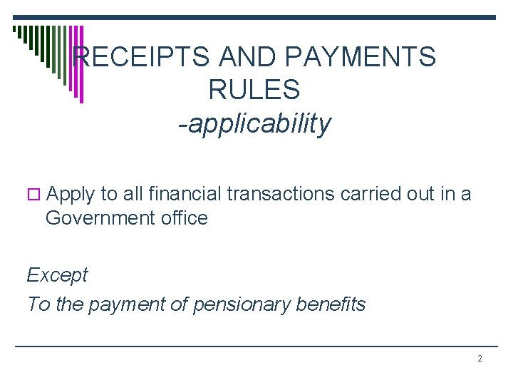 CENTRAL GOVERNMENT ACCOUNT RECEIPTS AND PAYMENTS RULES 1983
