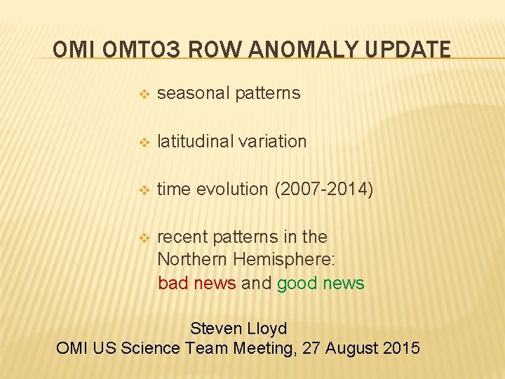 OMI OMTO 3 ROW ANOMALY UPDATE v seasonal
