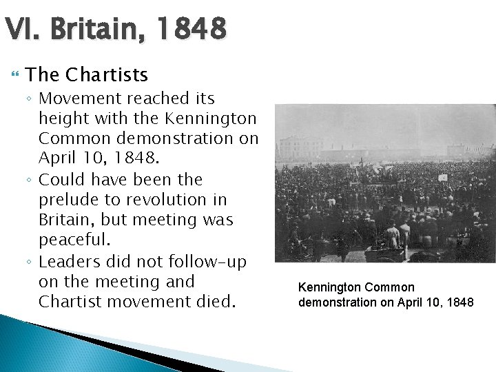 The Revolutions of 1848 The turning point at