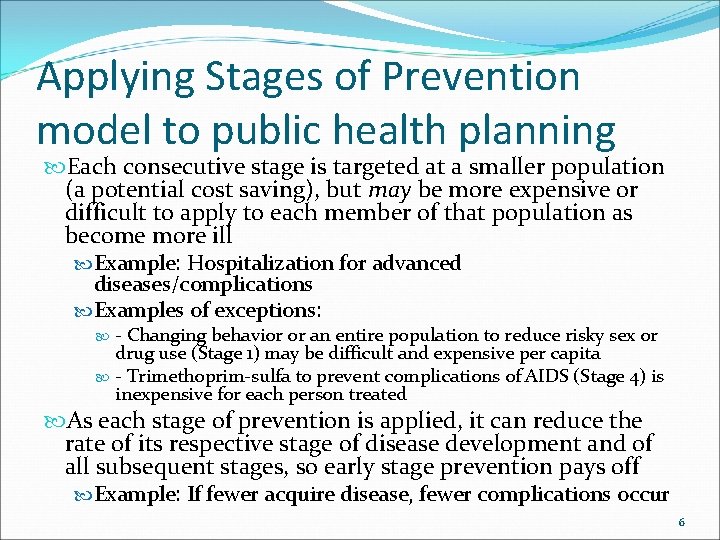 HIV and the Stages of Prevention Model Ronald