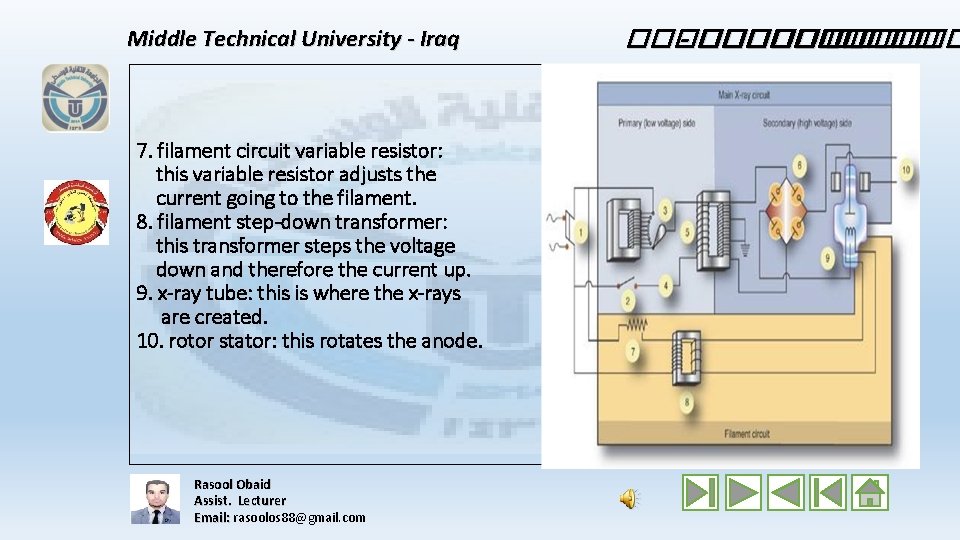 Middle Technical University Iraq Radiation Instruments Xray Circuits
