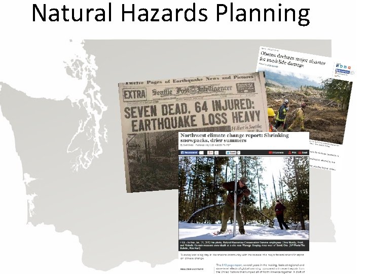 Natural Hazards Planning Priority Hazards 1 Earthquakes 2