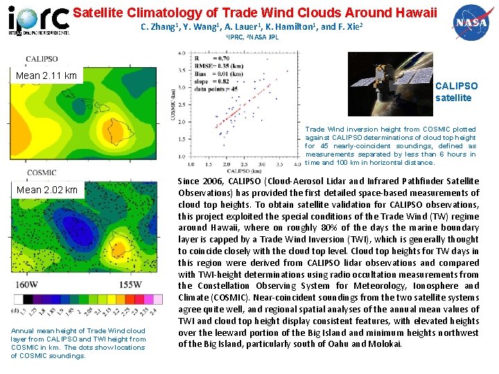 Satellite Climatology of Trade Wind Clouds Around Hawaii