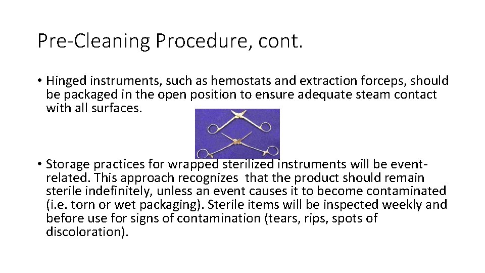 Procedures for Cleaning Disinfecting and Sterilization Of Medical