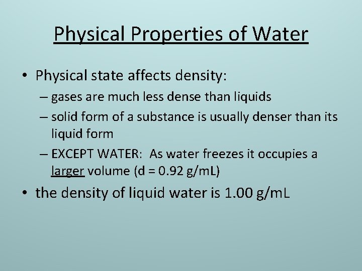 A Look at Water and Its Contaminants Water