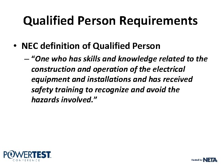 Utilizing Only Qualified Persons for Electrical Work can