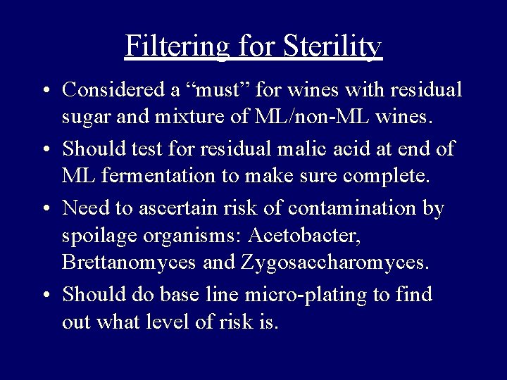 Filtration and Winery Size Selecting an Appropriate Filtration