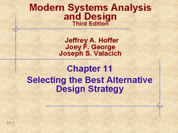 Modern Systems Analysis and Design Third Edition Jeffrey