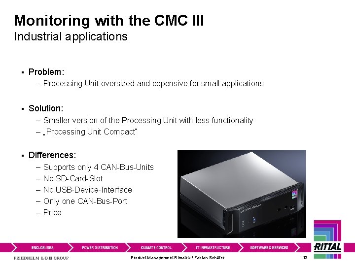 Product Management Rimatrix Fabian Schfer 1 Monitoring in