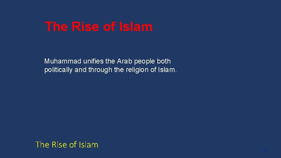 The Rise of Islam Timeline The Rise of